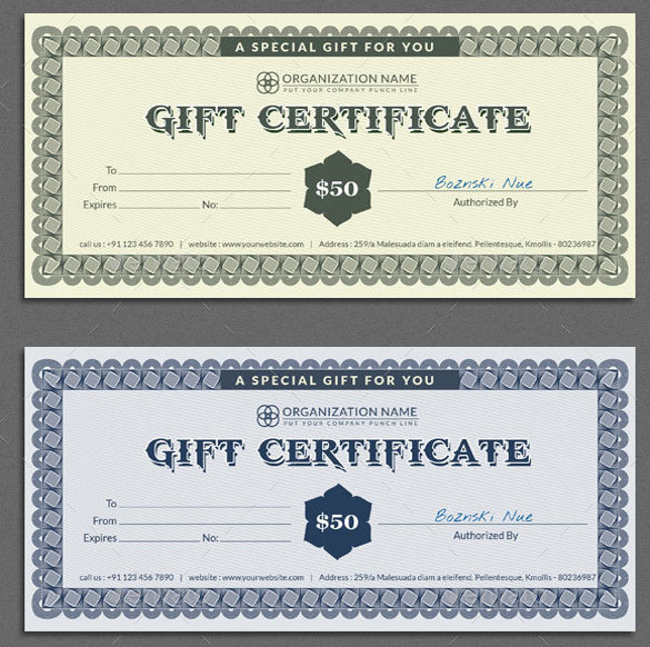 21 Restaurant Gift Certificate Templates Free Sample Example 