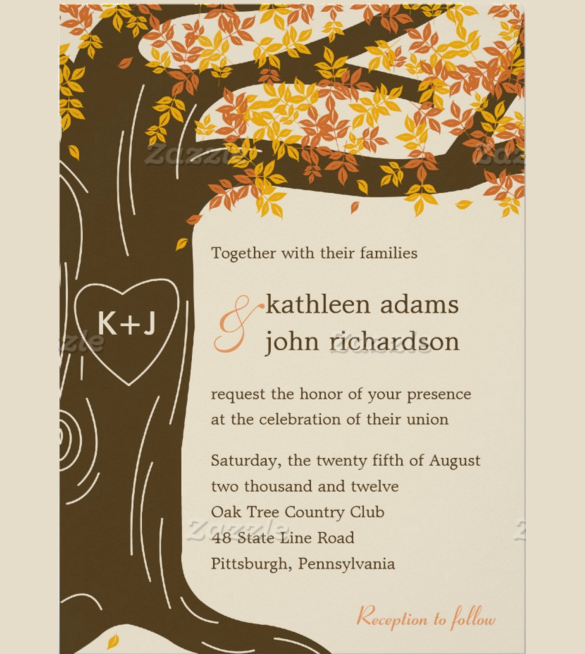 Wedding Invitation Templates Design Wedding Invites Autumn Wedding 