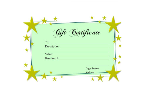 6 Homemade Gift Certificate Templates DOC PDF