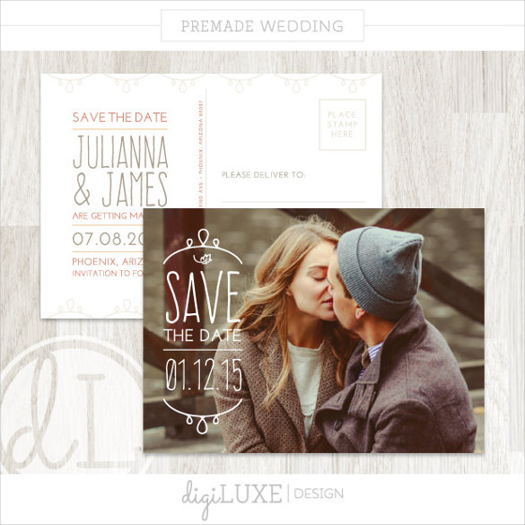 Save The Date Postcard Template 25 Free PSD Vector EPS AI Format 
