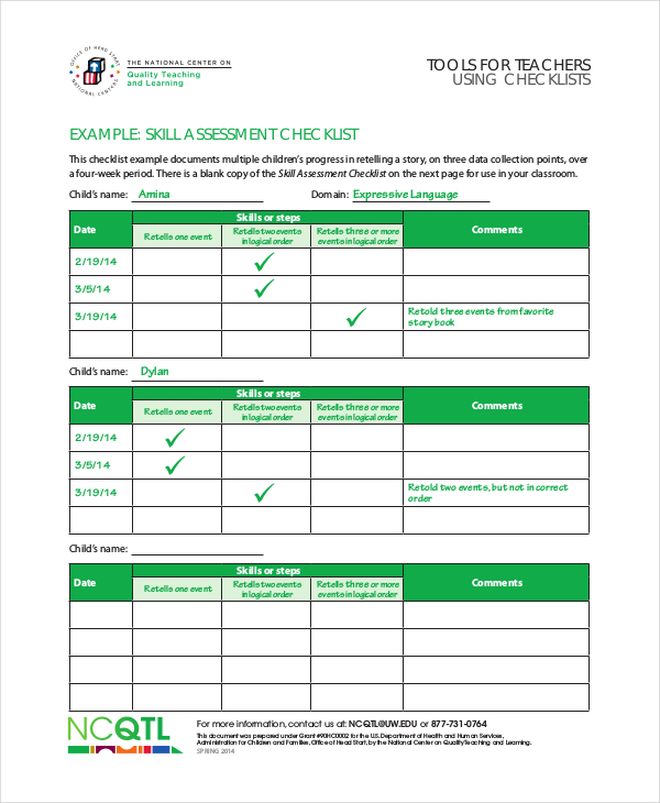 Teacher Checklist Template - 11+ Free Word, PDF Documents Download