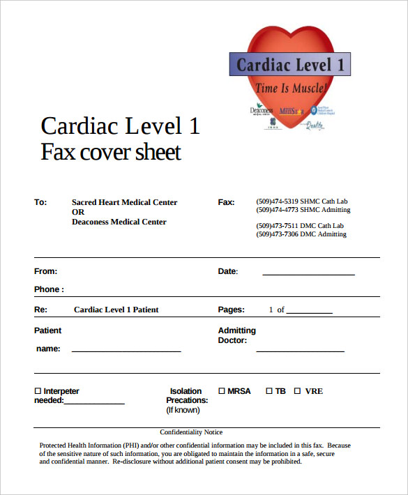 8 Medical Fax Cover Sheet Templates PDF Word