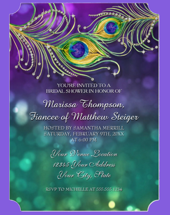 23 Peacock Wedding Invitation Templates Free Sample Example Format 