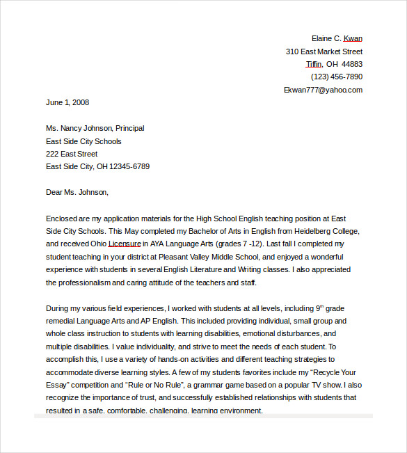 Cover Letter Job Application Format Cover Letter Templates
