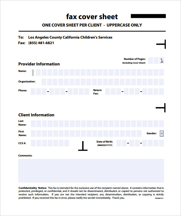 9+ Confidential Fax Cover Sheet Templates - DOC, PDF