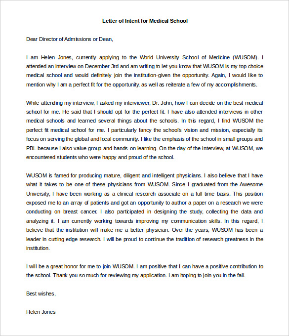 Simple Letter Of Intent 7 Free Word PDF Documents Download 