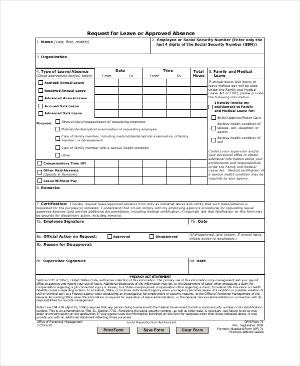 Medical Leave Letter - 13+ Free Word, Excel, PDF Documents Download
