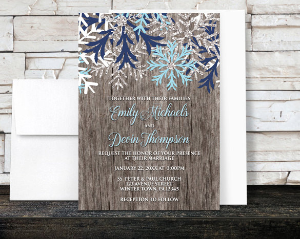 14 Winter Wedding Invitation Templates Sample Example Format Download 