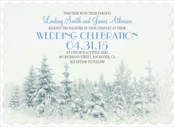 14 Winter Wedding Invitation Templates Sample Example Format Download 