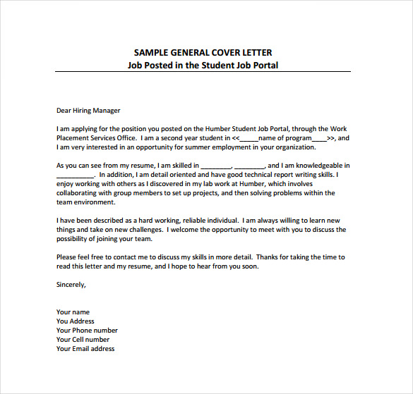 54+ Simple Cover Letter Templates - PDF, DOC