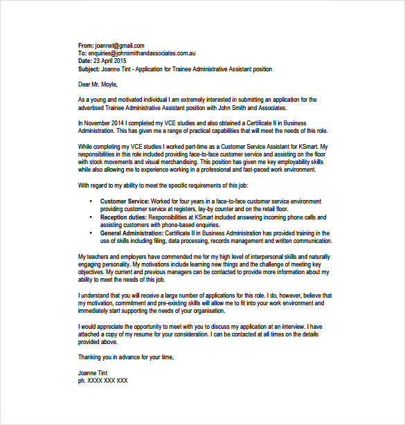 Cover Letter For Job Application Email Sample Email Cover Letter Samples