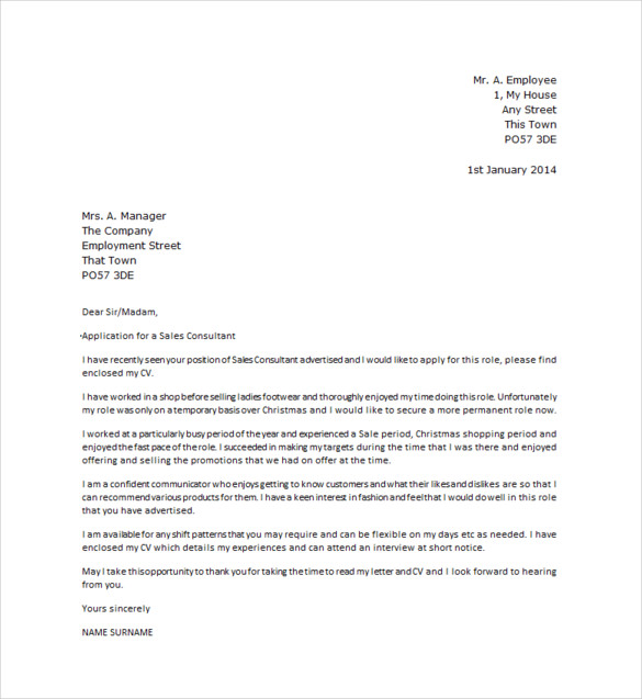Sales Cover Letter Template 8 Free Word PDF Documents Download 