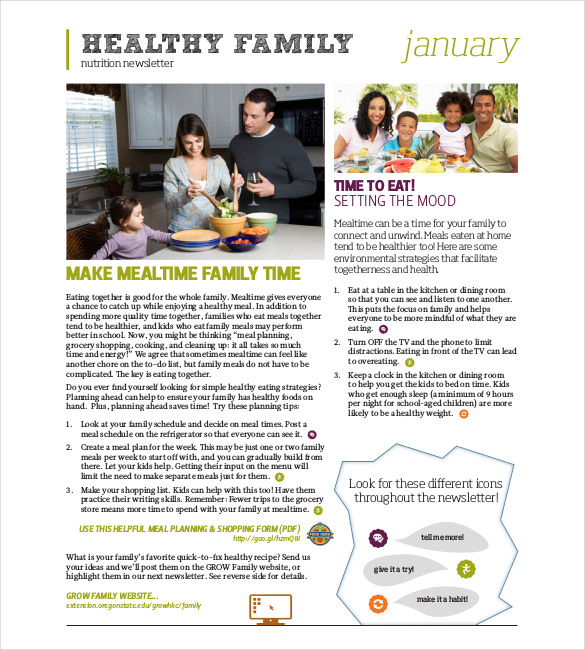 12+ Family Newsletter Templates | Free Word Templates