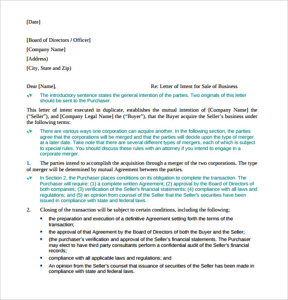 15+ Business Letter of Intent - Word, PDF