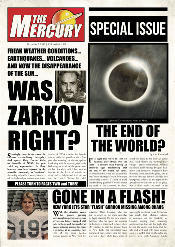 18 Newspaper Templates Free Sample Example Format Download 