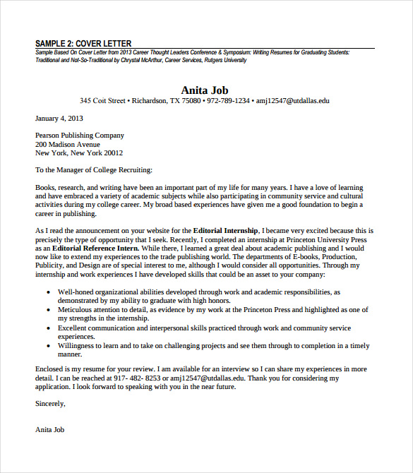 17+ Professional Cover Letter Templates - Free Sample, Example, Format ...