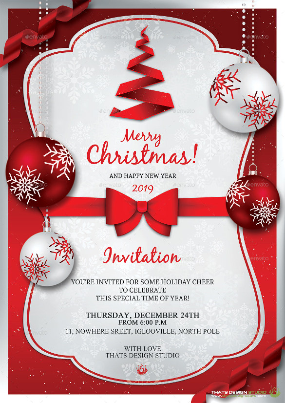 37 Christmas Invitation Templates PSD AI Word