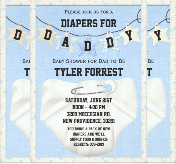 Daddy Shower Invitation Template