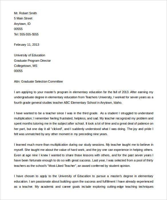 Letter Of Intent Phd Application Sample Letter Of Intent For Graduate 