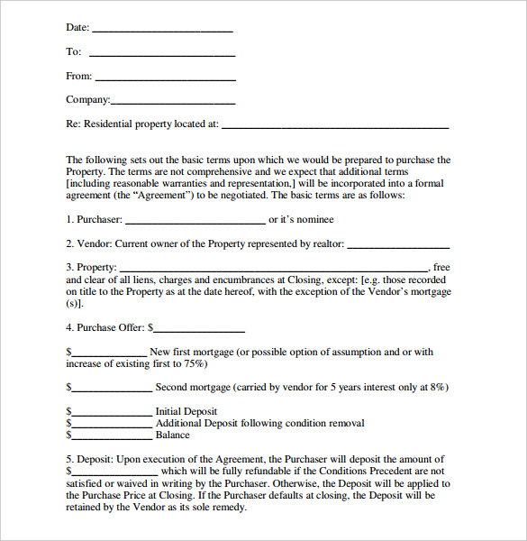 15+ FREE Real Estate Letter Of Intent Templates - Free Sample, Example ...