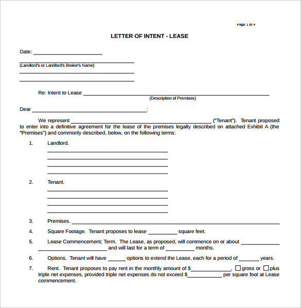 15+ FREE Real Estate Letter Of Intent Templates - Free Sample, Example ...