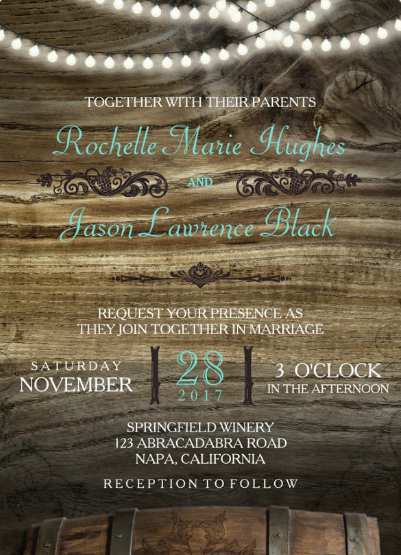 28+ Rustic Wedding Invitation Design Templates - PSD, AI