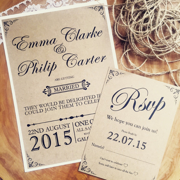 28+ Rustic Wedding Invitation Design Templates - PSD, AI