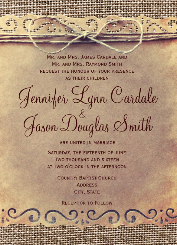 28+ Rustic Wedding Invitation Design Templates - PSD, AI