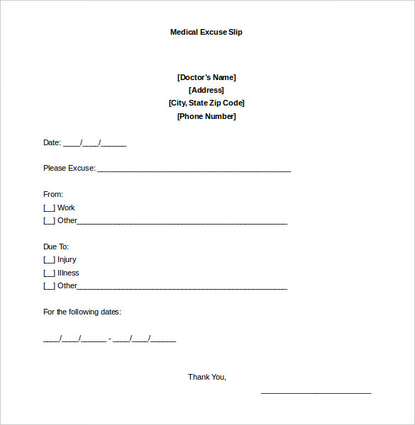 22 Doctors Note Templates Free Sample Example Format Download 