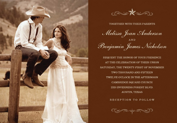 Western Wedding Invitation 19 PSD JPG Indesign Format Download