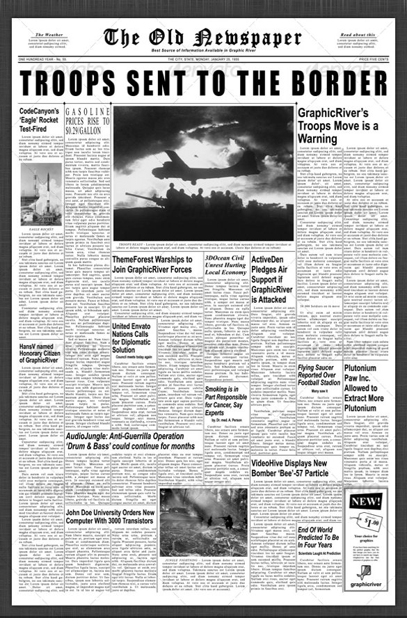 Newspaper Frontpage Template