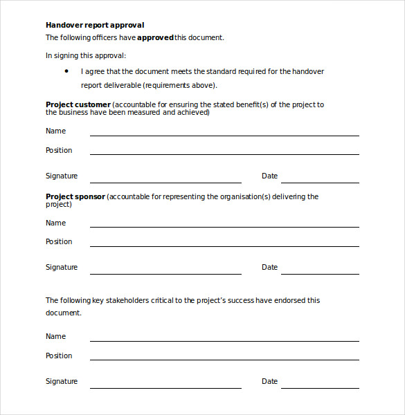 Handing Over Notes Template New Professional Template