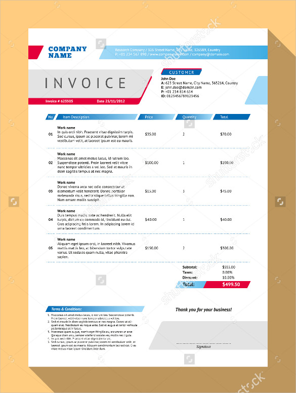 48+ Blank Invoice Templates - AI, PSD, Google docs, Apple Pages