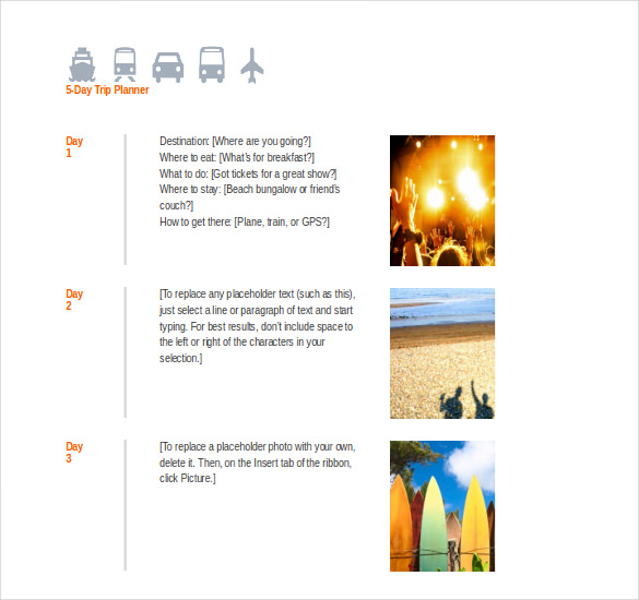 31+ Trip Itinerary Templates - PDF, DOC, Excel