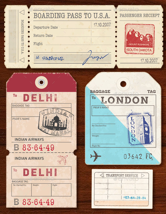 Luggage Tag Template - Free PSD Templates Download