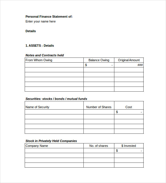 Financial Spreadsheet Template 8 Free Excel PDF Documents Download 