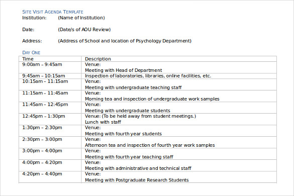 9+ Business Itinerary Template - DOC, PDF, Excel