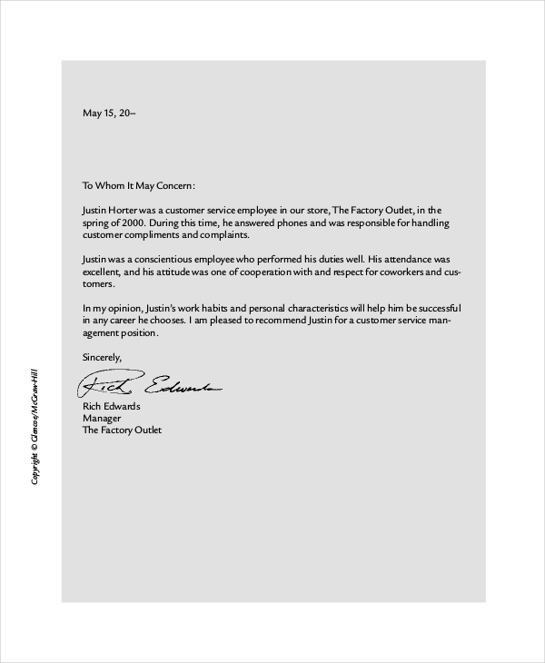 Business Reference Letter - 7+ Free Word, PDF Documents Download