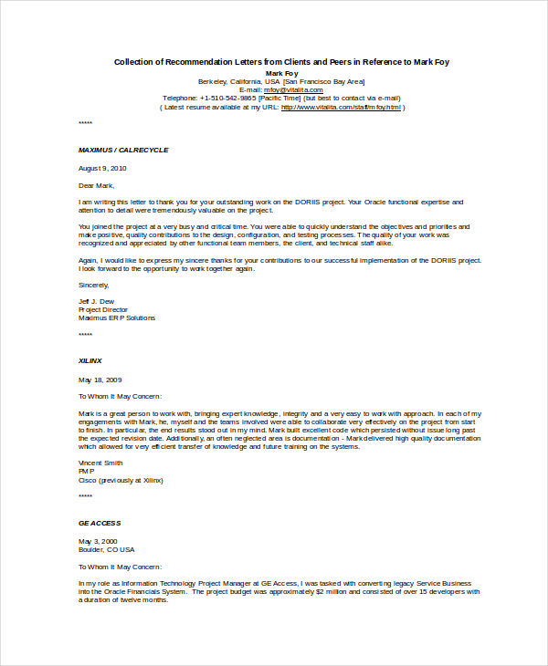 Business Reference Letter - 7+ Free Word, PDF Documents Download