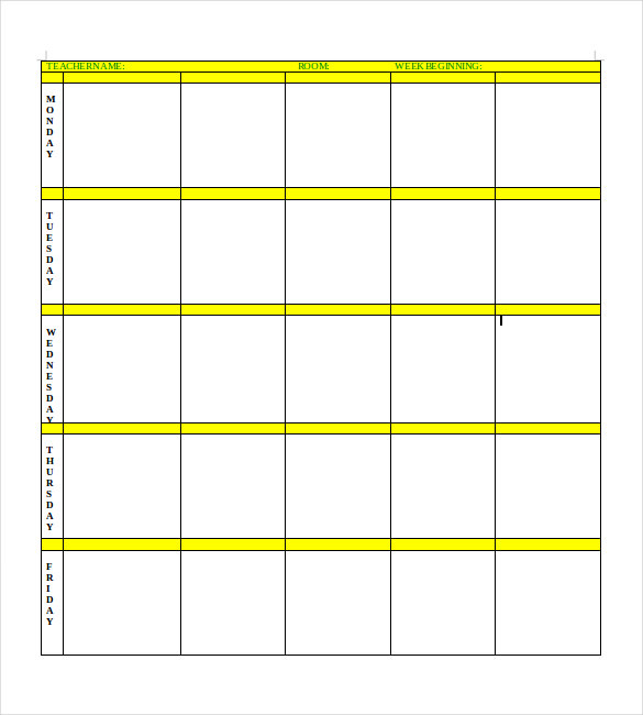 Blank Lesson Plan Template - 28+ Free PDF, Excel, Word, Google Drive ...