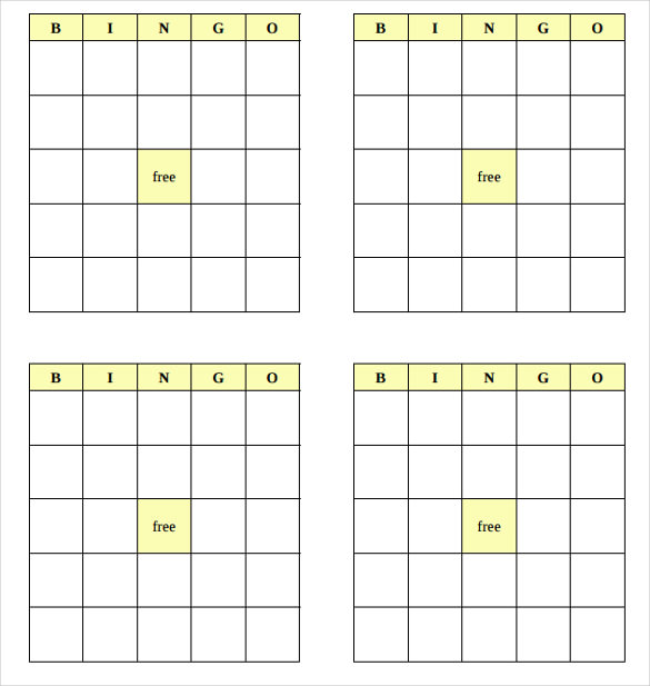 Blank Bingo Template - 15+ PSD, Word, PDF, Vector EPS Format Download