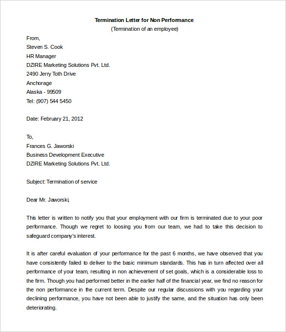 13+ Contract Termination Letter - Word, PDF Documents Download!