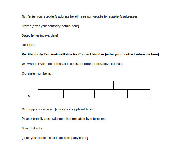 13+ Contract Termination Letter - Word, PDF Documents Download!