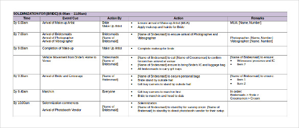 26+ Wedding Itinerary Templates – Free Sample, Example, Format Download!