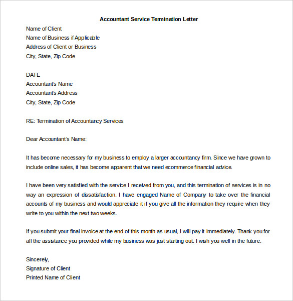 Termination Of Service Contract Letter Sample ESSAEMINHAARTE