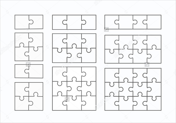 Blank Jigsaw Piece Template Sample Professional Template