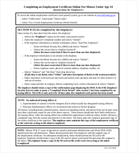 40+ Employment Certificates - PDF, DOC