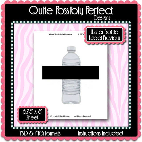 Water Bottle Label Template - 28+ Free PSD, EPS, AI, Illustrator Format ...
