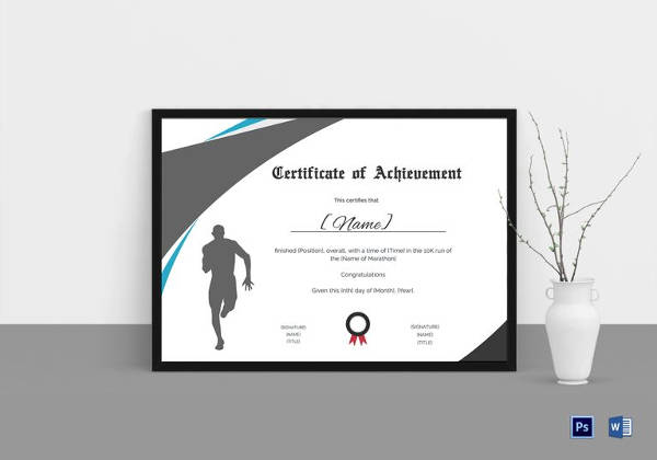 Running Certificate Template - 7+ Word, PDF, AI, InDesign Documents ...
