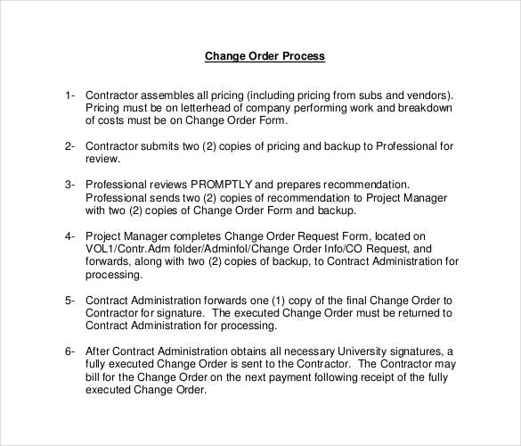 24+ Change Order Templates - Word, PDF, Google Docs